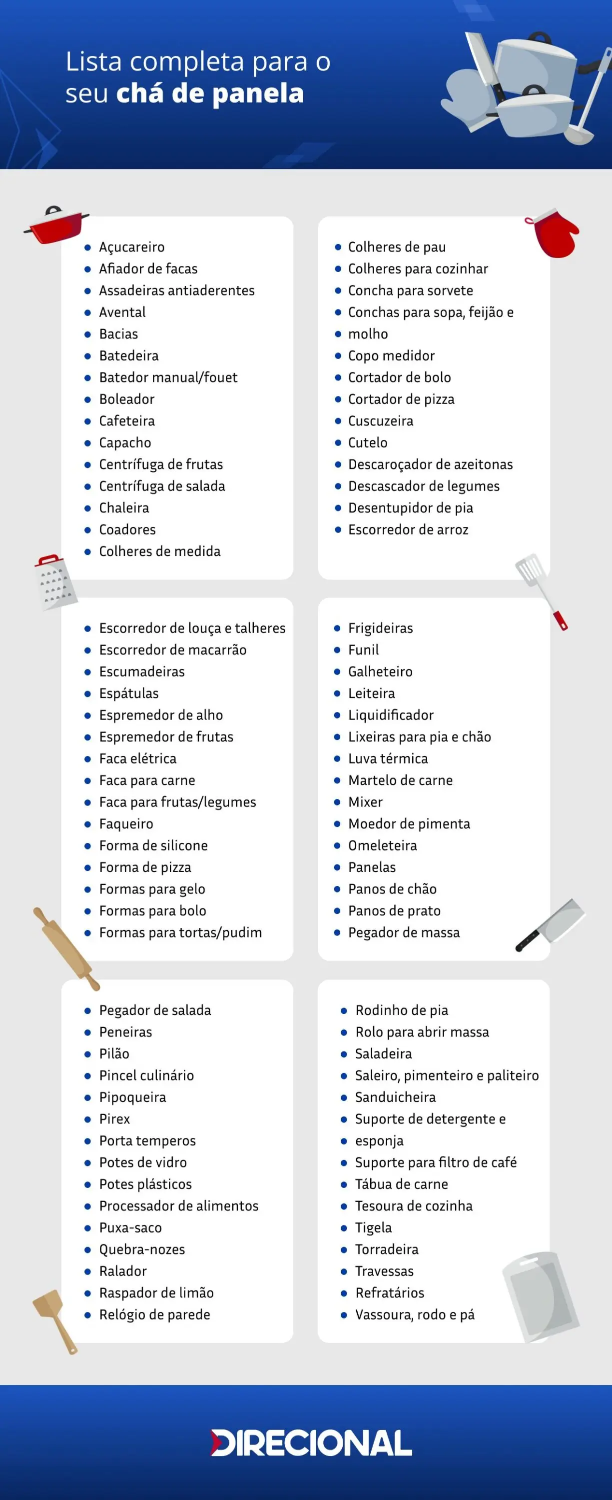 Chá de Panela: guia para organização e lista de presentes